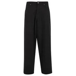 Stoffhose Urban Classics "Urban Classics Tapered Twill Baggy Pants", Herren, Gr. 34, Normalgr&ouml;&szlig;en, schwarz, 99% Baumwolle, 1% Elasthan, unifarben, loose fit, Hosen Stoffhose