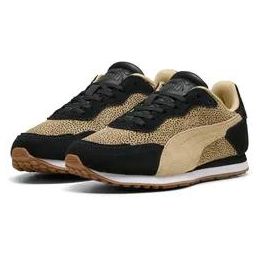 Sneaker Puma "ST MILER ROSE TOPCAT", Damen, Gr. 38,5, Puma schwarz, toasted almond, gum, Leder, mehrfarbig, Schuhe Sneaker, f&uuml;r sportlichen Look, aus Leder, mit Schn&uuml;rung