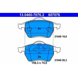 ATE Bremsensatz, Scheibenbremse Bremsensatz-Vorn und Hinten SG00000DV2 Vorderachse bel&uuml;ftet 288mm 25mm f&uuml;r Peugeot Citro&euml;n Ford SEAT VAG Fiat