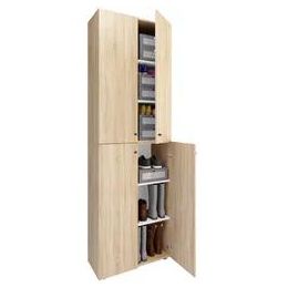 Schuhschrank Vcm "XL Holz Gro&szlig;er Schuhschrank Schuhkommode Lona 6", braun (sonoma, eiche), B:70cm T:40cm, Obermaterial: 100% Holz Wood., Schr&auml;nke, Schuhschrank