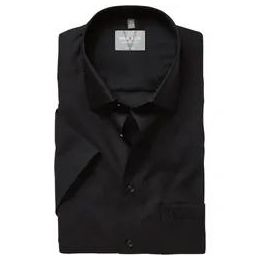 Kurzarmhemd MARVELIS, Herren, Gr. 42, N-Gr, schwarz, Web, Obermaterial: 100% Baumwolle, unifarben, comfort fit normal, Hemden, Businesshemd, New-Kentkragen, comfort fit