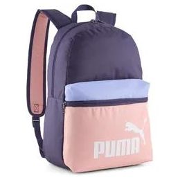 Rucksack Puma "PHASE COLOR BLOCK BACKPACK", deep plum, rosy outlook, Rucks&auml;cke, Damen, Netz, Polyester, Rucksack, f&uuml;r sportliche Aktivit&auml;ten und Alltag, mit ger&auml;umigem Hauptfach