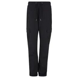 Cargohose Urban Classics "Urban Classics Damen Ladies Nylon Cargo Pants", Damen, Gr. 3XL, US-Gr&ouml;&szlig;en, schwarz, 100% Polyamid, unifarben, relaxed fit, Hosen Cargohose