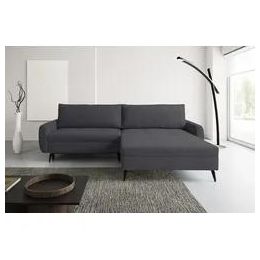 Ecksofa WERK2 "Figo inkl. Bettfunktion und Bettkasten, bequem, Breite 273cm, L-Form", grau, B:273cm H:97cm T:167cm, 92% Polyester, 8% Nylon, Sofas, Ecksofa, Moderne, teilmassive Polsterecke, Komfortpolsterung und losen Kissen