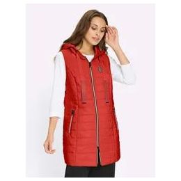 Longweste Inspirationen, Damen, Gr. 42, rot, 100% Polyester, unifarben, Westen Longweste