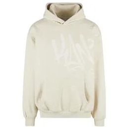 Kapuzensweatshirt Karl Kani "Karl Kani Woven Signature Kani Tag Os Hoodie", Herren, Gr. XS, lightsand, 60% Baumwolle, 40% Polyester, bedruckt, Sweatshirts
