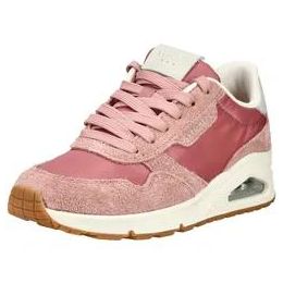 Sneaker Skechers "Skechers Sneaker Veloursleder", Damen, Gr. 41, pink, wei&szlig;, Veloursleder, Schuhe Sneaker