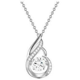 Kette mit Anh&auml;nger Rafaela Donata "G852", silber, Halsketten, Damen, 42,0cm Basiskette + 7,0cm Verl&auml;ngerung,mit Zirkonia, Silber 925 (Sterlingsilber), B: 1,4mm, aus Sterling Silber, B:1,4mm