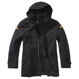 Parka BRANDIT "Brandit Herren Kids BW Parka", Herren, Gr. 146/152, schwarz, 100% Baumwolle, unifarben, normal, ohne Ausschnitt, Jacken Parka
