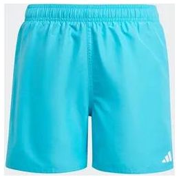 Badeshorts Adidas PERFORMANCE "KIDS", Jungen, Gr. 176, N-Gr, lucid cyan, wei&szlig;, Web, Obermaterial: 100% Polyester, Badehosen Badeshorts
