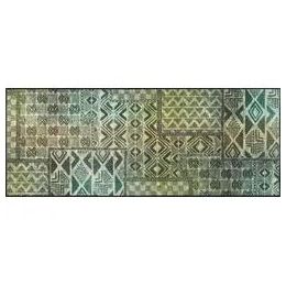 Fu&szlig;matte "und L&auml;ufer Aztec Nomad", bunt, B:75cm H:7mm L:190cm, Obermaterial: 100% Polyamid, wash+dry BY KLEEN-TEX, Teppiche, Fu&szlig;matte
