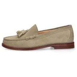 Loafer Henry Stevens "Riley W TL", Herren, Gr. 40, beige, Kalbsvelours, Schuhe Loafer