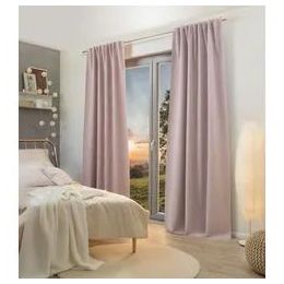 Vorhang Home Wohnideen "ASHTON", rose, B:135cm H:245cm, Polyester, Gardinen, Verdunklungsschal, 100% Blackout