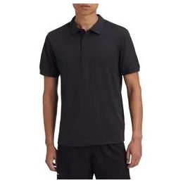 Poloshirt MCKINLEY "HE.-POLO LANGO M", Herren, Gr. XL, schwarz night, Jersey, Obermaterial: 100% Polyester, Rundhals, Shirts, sportliche Passform, 3er-Knopfleiste, Strickkragen, atmungsaktiv