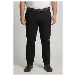 Jack & Jones PlusSize Chinohose "JPSTMARCO ADAM BELTED CHINO PLS", Herren, Gr. 48 (7XL), L&auml;nge 32, schwarz, Web, Obermaterial: 98% Baumwolle, 2% Elasthan, JACK & JONES PLUSSIZE, unifarben, slim fit kn&ouml;chellang, Hosen Chinohose