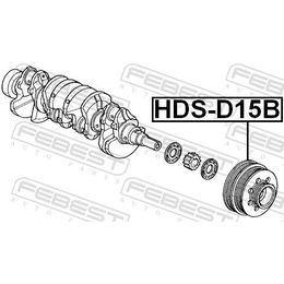 FEBEST Riemenscheibe, Kurbelwelle hdsd15b f&uuml;r HONDA