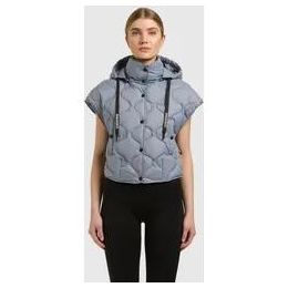 Steppweste Khujo "NINGA", Damen, Gr. L, misty blau, 100% Nylon, leicht gl&auml;nzend, regular fit, Westen Steppweste