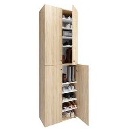 Schuhschrank Vcm "XL Holz Gro&szlig;er Schuhschrank Schuhkommode Lona 10", braun (sonoma, eiche), B:70cm T:40cm, Obermaterial: 100% Holz Wood., Schr&auml;nke, Schuhschrank