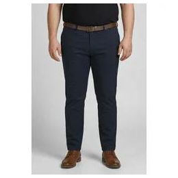 Jack & Jones PlusSize Chinohose "JPSTMARCO ADAM BELTED CHINO PLS", Herren, Gr. 46 (6XL), L&auml;nge 32, schwarz navy, Web, Obermaterial: 98% Baumwolle, 2% Elasthan, JACK & JONES PLUSSIZE, unifarben, slim fit kn&ouml;chellang, Hosen Chinohose