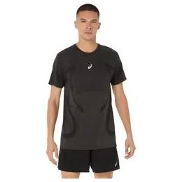 Laufshirt asics "ROAD SEAMLESS SS TOP", Herren, Gr. S, performance schwarz, Obermaterial: 65% Polyamid, 35% Polyester, normal, Rundhals, Shirts Laufshirt