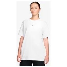 T-Shirt Nike SPORTSWEAR "W NSW CLASSIC SS TEE", Damen, Gr. S, wei&szlig;, schwarz, Jersey, Obermaterial: 100% Baumwolle, normal, Rundhals, Shirts T-Shirt, sportliche Passform, Kurzarm, Rundhalsausschnitt