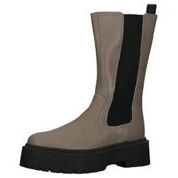 Stiefel Steve Madden "Steve Madden Stiefel Leder", Damen, Gr. 37, beige, schwarz, Leder, Schuhe Stiefel