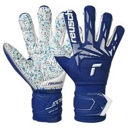 Torwarthandschuhe Reusch "Attrakt Freegel Fusion Ortho-Tec", Damen, Gr. 7.5, blau, wei&szlig;, 32% Latex, 24% Polyamid, 20% Polyester, 5% Polyurethan, 4% Polypropylen, Handschuhe, mit maximaler Sicherheit f&uuml;r die Finger