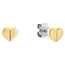 Paar Ohrstecker Tommy Hilfiger "ESSENTIAL EARRINGS", gelbgoldfarben, edelstahlfarben, Ohrringe, Damen, Edelstahl