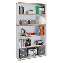 B&uuml;cherregal Vcm "Holz B&uuml;ro Regal B&uuml;cher Ordner Salia 5fach B. 100cm", wei&szlig;, B:100cm T:33cm, Regale, B&uuml;cherregal