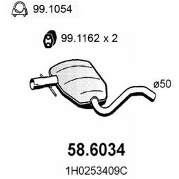Asso Mittelschalld&auml;mpfer 586034 f&uuml;r VW