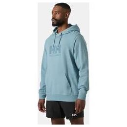 Kapuzensweatshirt Helly Hansen "HH LOGO HOODIE 3.0", Herren, Gr. M, windy blau, Obermaterial: 100% Baumwolle, Sweatshirts, sportliche Passform, mit K&auml;ngurutasche