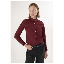 Langarmbluse FELIX HARDY "Langarm-Shirt", Damen, Gr. S, bordeaux, 97% Baumwolle, 3% Elasthan, Blusen