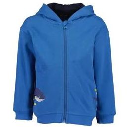 Kapuzensweatjacke Blue Seven, Jungen, Gr. 98, ocean, Sweatware, Obermaterial: 100% Baumwolle, bedruckt, unifarben, Basic normal, Rundhals, Rippb&uuml;ndchen, Sweatjacken