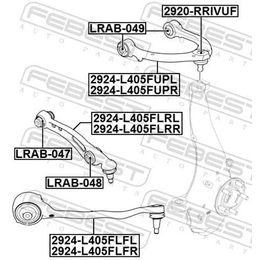 FEBEST Trag-/F&uuml;hrungsgelenk 2920-RRIVUF vorne rechts links f&uuml;r LAND ROVER LR113261 DPLA3084CA LR113262