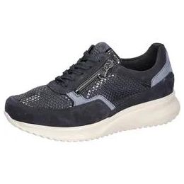 Waldl&auml;ufer Keilsneaker WALDL&Auml;UFER "K-JANKA", Damen, Gr. 6 (39), dunkelblau, jeansblau, Nubukleder, Textil, Veloursleder, Schuhe, Schn&uuml;rschuh, Halbschuh, Komfortschuh in Extraweite K