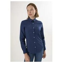 Langarmbluse FELIX HARDY "Langarm-Shirt", Damen, Gr. S, dunkelblau, 97% Baumwolle, 3% Elasthan, Blusen