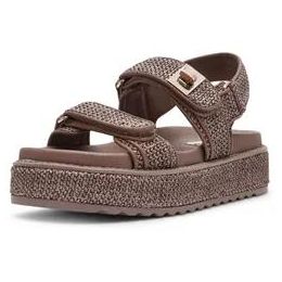 Plateausandaletten Steve Madden "Steve Madden Sandalen Textil", Damen, Gr. 42, braun, Textil, Schuhe