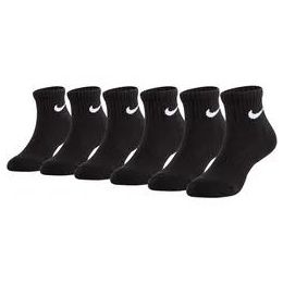 Socken Nike SPORTSWEAR "NHB DF PERFORMANCE BSIC QUARTR", Damen, Gr. 27-34,5, schwarz, Baumwollmischung, Socken Socken, f&uuml;r Kinder, mit Elasthan-Anteil, mit Polyamid-Anteil, 6er-Set