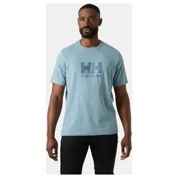 T-Shirt Helly Hansen "HH LOGO T-SHIRT 3.0", Herren, Gr. S, windy blau, Jersey, Obermaterial: 100% Baumwolle, bedruckt, unifarben, Basic h&uuml;ftbedeckend, Rundhals, Shirts T-Shirt, sportlicher Schnitt, kurze &Auml;rmel, Rundhalsausschnitt