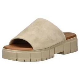 Pantolette Tamaris "Tamaris Pantoletten Veloursleder", Damen, Gr. 39, tan, Veloursleder, Schuhe Pantolette