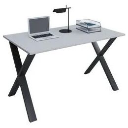 Schreibtisch Vcm "Schreibtisch B&uuml;rotisch Computertisch 140x80 Lona X", grau (schwarz, grau), B:140cm T:80cm, Tische, Schreibtisch