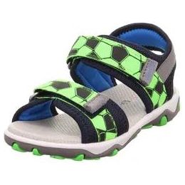 Sandale Superfit "MIKE 3.0 WMS: mittel", M&auml;dchen, Gr. 26, blau, hellgr&uuml;n, Textil, Schuhe Sandale, Klettschuh, in WMS: Weite mittel, Gr&ouml;&szlig;enschablone zum Download