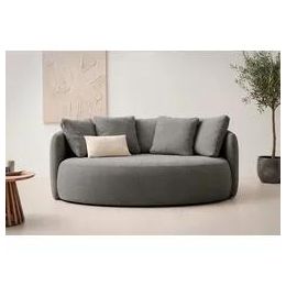 2,5-Sitzer OTTO HOME "Kaarl, rundes Loungesofa, Sofa mit Kissen, perfekt gepolstert", anthrazit, B:200cm H:90cm T:123cm, Sofas, Webstoff, in f&uuml;nf Farben, zeitloses Design, inkl. 5 R&uuml;ckenkissen