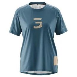Radtrikot Gonso "Trail Jersey W", Gr. 42, saphirblau, 88% Polyester, 12% Elasthan, Rundhals, Trikots, Damen Fahrradtrikot, leichtes u. atmungsaktives Trikot, ideal f&uuml;r MTB