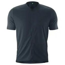 Radtrikot Gonso "SITIVO Jersey Green M", Herren, Gr. XXL, nachtblau, 100% Polyester, Rundhals, Trikots, Herren Fahrradtrikot kurzarm, Half-Zip Trikot mit R&uuml;ckentasche