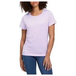 T-Shirt Energetics "DA.-T-SHIRT JEWEL SHORT SLEEVE W", Damen, Gr. L, melange, lila, lila, Jersey, Obermaterial: 90% Polyamid, 10% Elasthan, Rundhals, Shirts T-Shirt, sportlicher Schnitt, kurze &Auml;rmel, f&uuml;r Training
