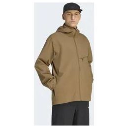 Outdoorjacke Adidas TERREX "MULTI 2 LAYER CLIMAPROOF", Gr. XXL, braun oxide, Obermaterial: 100% Polyester, Jacken Outdoorjacke