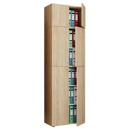 Aktenschrank Vcm "XXL B&uuml;roschrank Aktenschrank Schrank Lona 5fach A", braun (sonoma, eiche), B:70cm T:39cm, Obermaterial: 100% Holz Wood., Schr&auml;nke