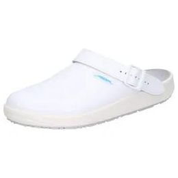 Pantolette ABEBA "Clog", Damen, Gr. 45, wei&szlig;, Obermaterial: 100% Rindsleder Leather cow., Schuhe Pantolette