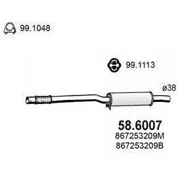 Asso Mittelschalld&auml;mpfer 586007 f&uuml;r VW
